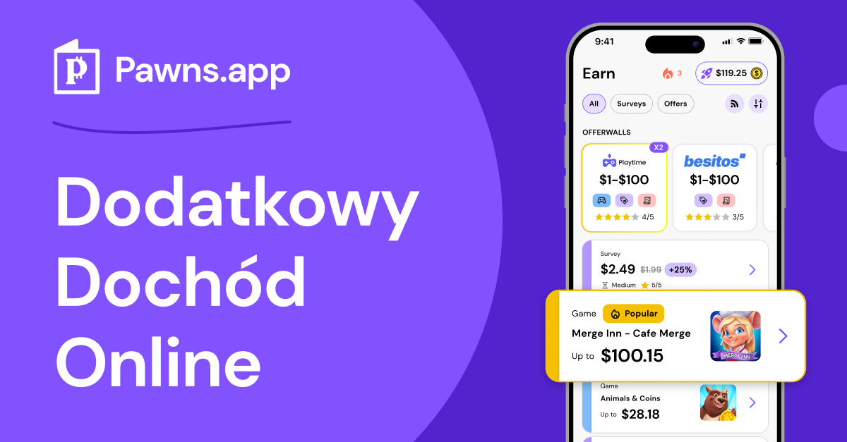 Zarabiaj bez wysiłku dzięki aplikacji Ultimate Extra Income | Pawns.app